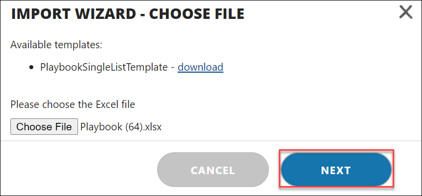 Importing an Integration Playbook